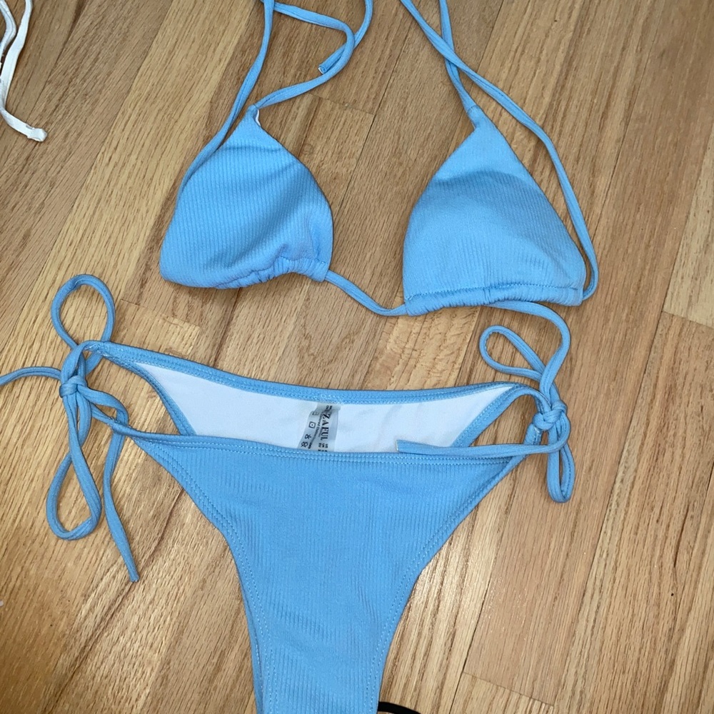 Baby Blue Basic Triangle Bikini - Gem